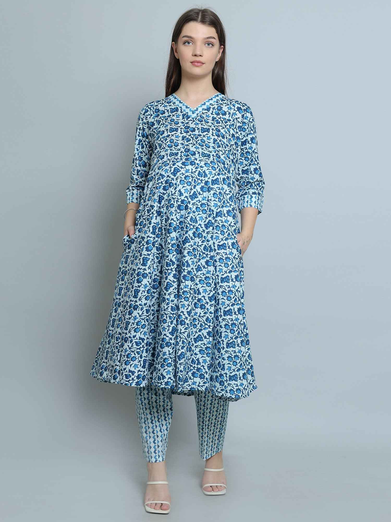 Pure Cotton Maternity Kurta Set with Dupatta | Pure Cotton Maternity S